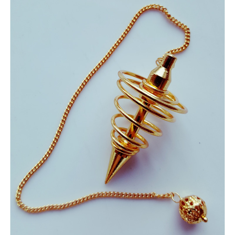 Spiral Pendel - mit Kette - Messing - Fantasia Aroma UG